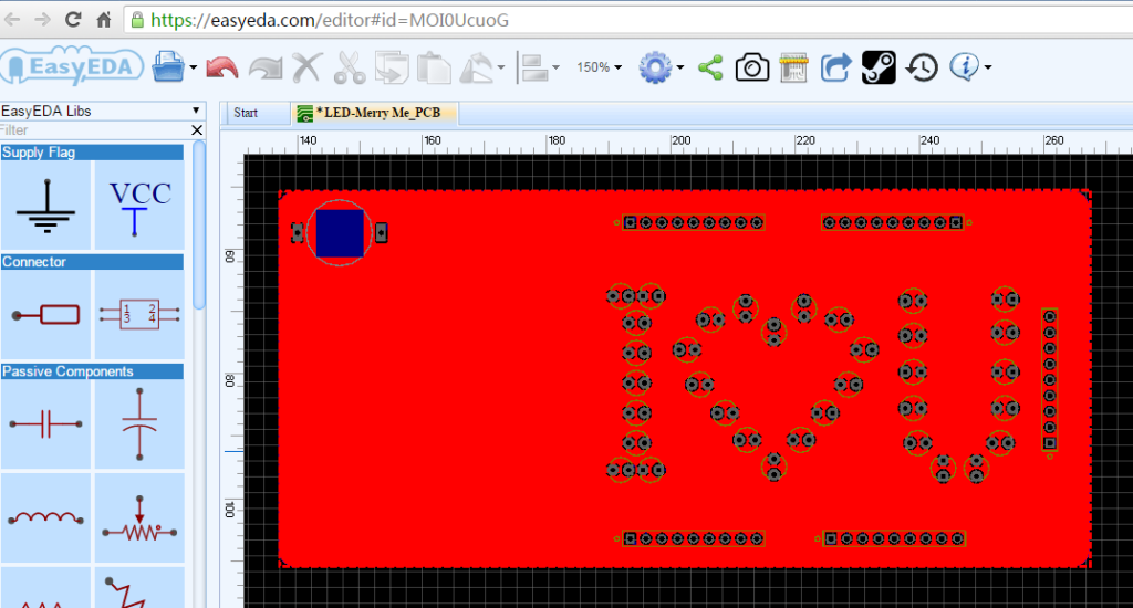 Design a romantic PCB using a free PCB design tool - EasyEDA - Embedds